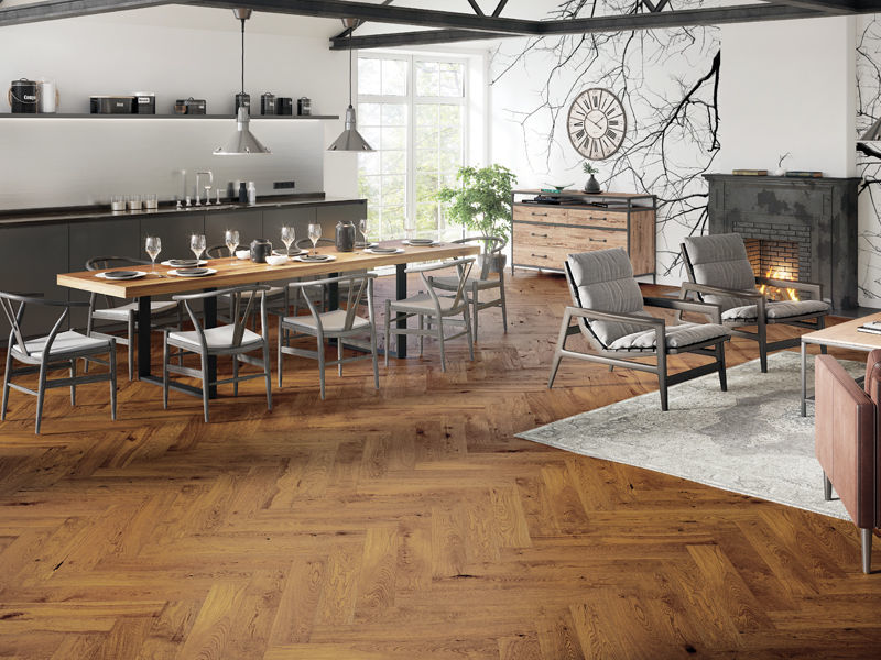 Mullingar Hardware. HERRINGBONE NAPOLETANA BRUSHED ENGINEERED FLOOR